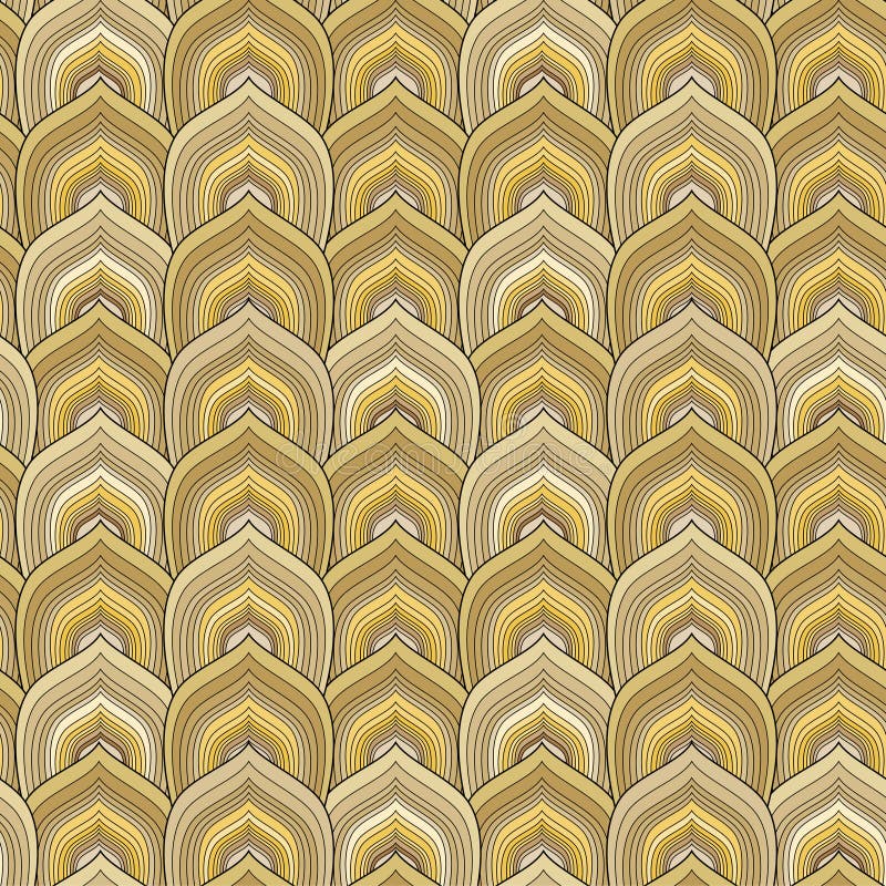 Golden scale pattern stock vector. Illustration of endless - 41750370