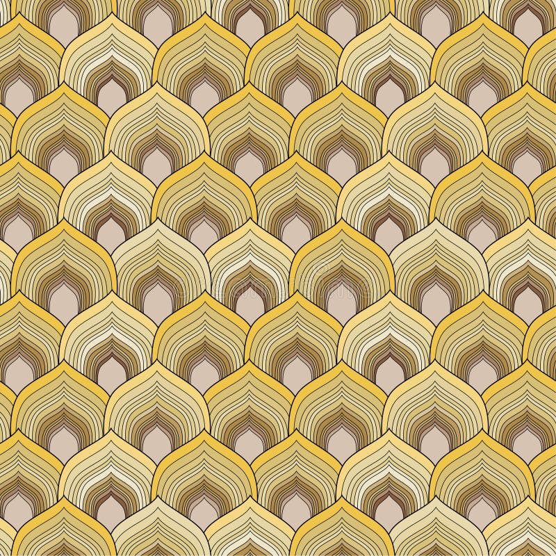 Golden scale pattern stock vector. Illustration of brown - 41750376