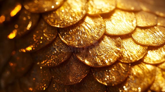 Golden Scales Texture Background Stock Illustration - Illustration of ...