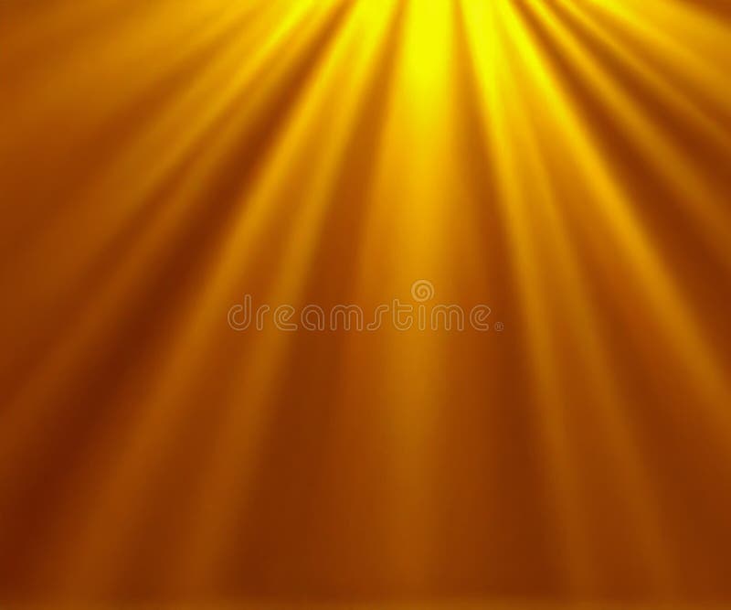 Golden Scene with Light Rays Effect Stock Illustration - Illustration ...