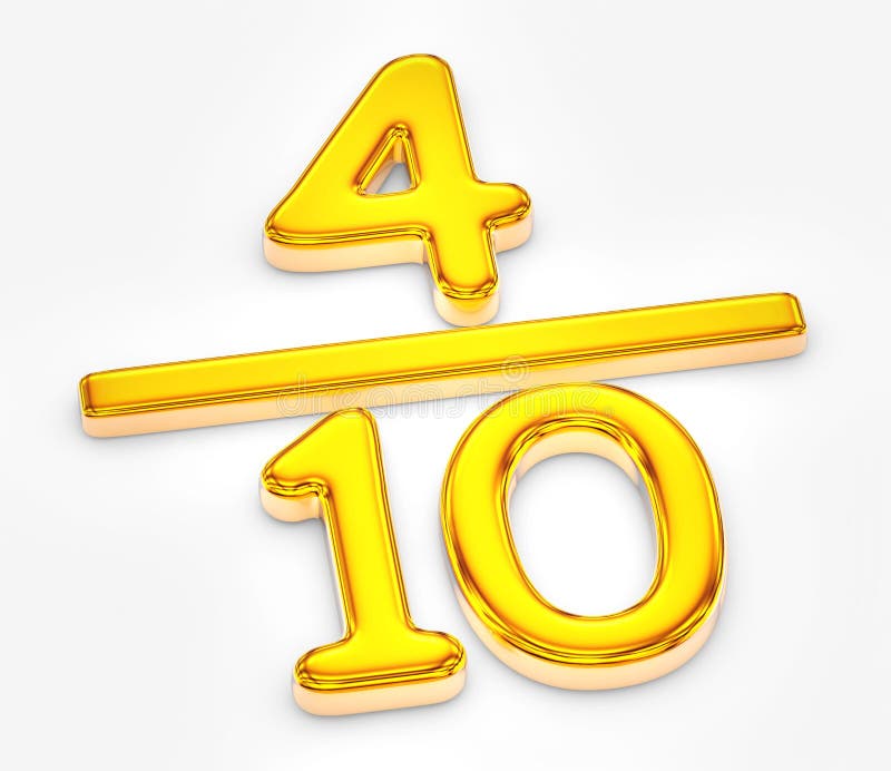 Golden Score of Four Out of Ten Illustration Stock Illustration ...