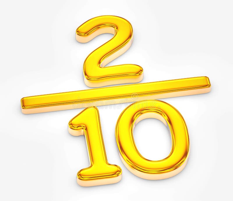 Golden Score of Two Out of Ten Illustration Stock Illustration ...