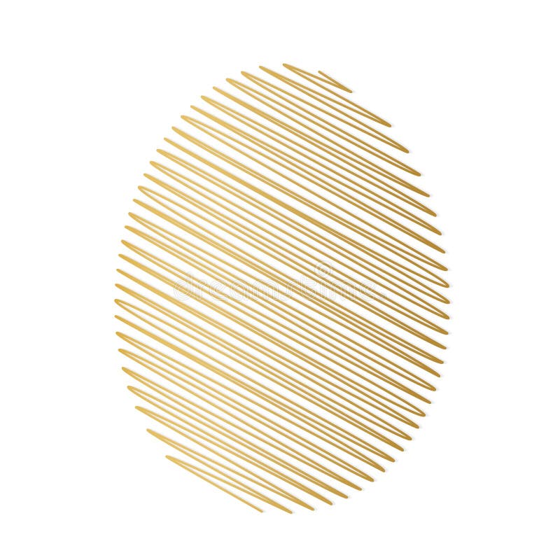Golden scribble easter egg stock vector. Illustration of scribble ...