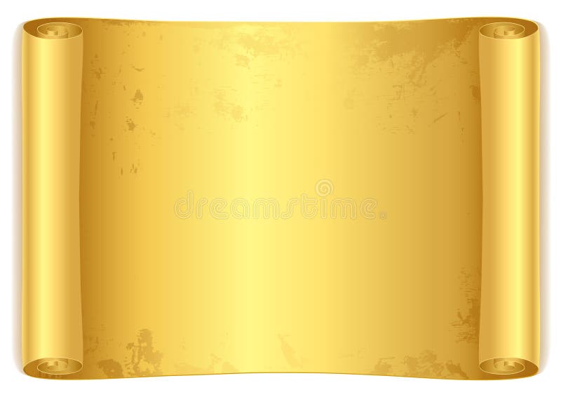 Golden scroll. stock vector. Illustration of invitation - 28633613