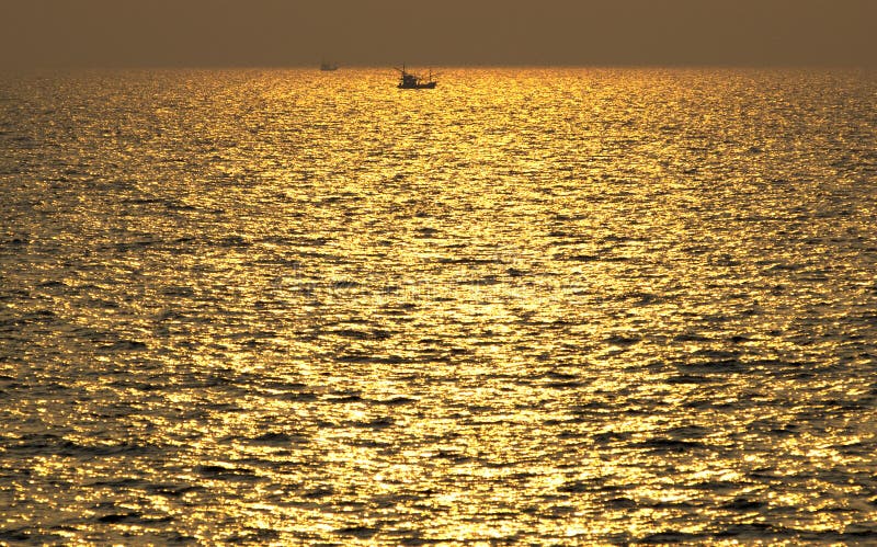 Golden sea stock image. Image of destination, reflection - 19165953