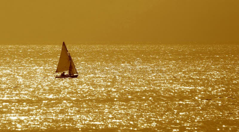 Golden Sea. stock image. Image of water, trip, tourist - 7036197