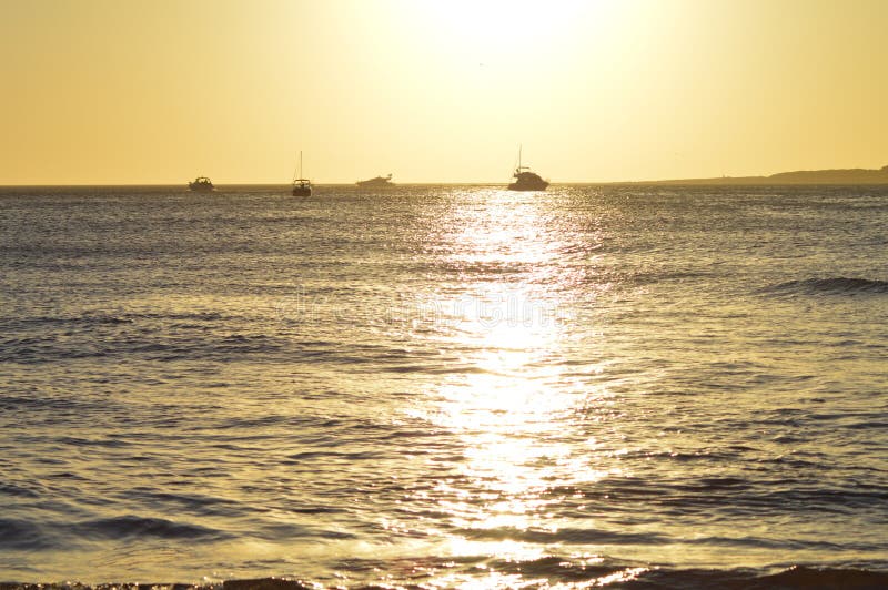 The Golden Sea, at the Golden Hour. Uruguay Stock Photo - Image of hour ...