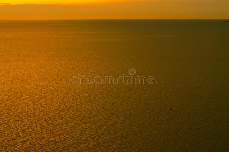 The Golden Sea before Sunrise. Stock Image - Image of sunlight, bright ...
