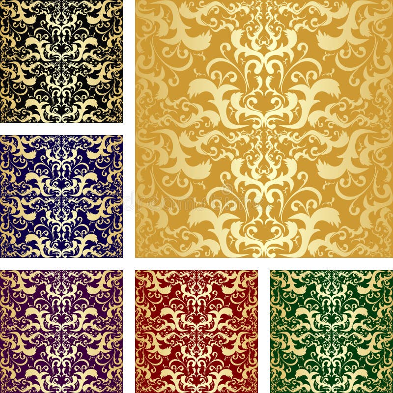 Seamless Medieval Pattern stock vector. Illustration of elegance - 9406731