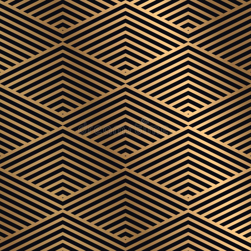 Golden Seamless Pattern on a Dark Background. Stock Vector ...