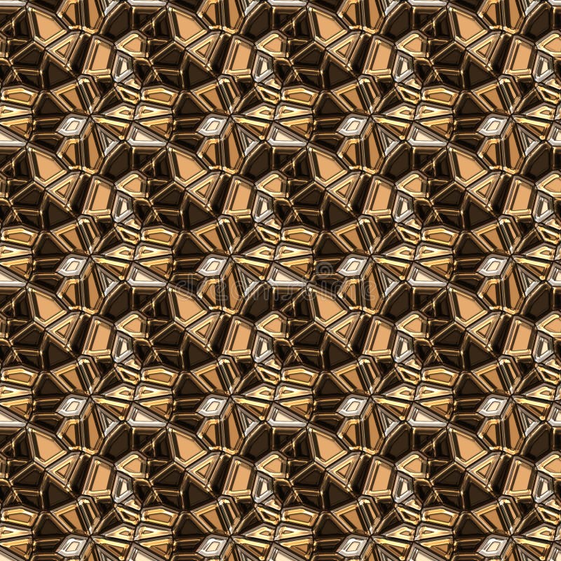 Golden Seamless Repeating Pattern Tile Stock Illustration ...