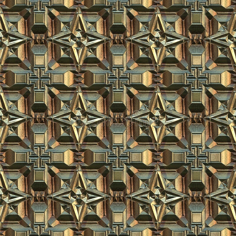 Golden Seamless Repeating Pattern Tile Stock Illustration ...