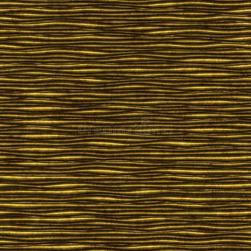 Golden Seamless Texture with a Relief Pattern Stock Illustration ...