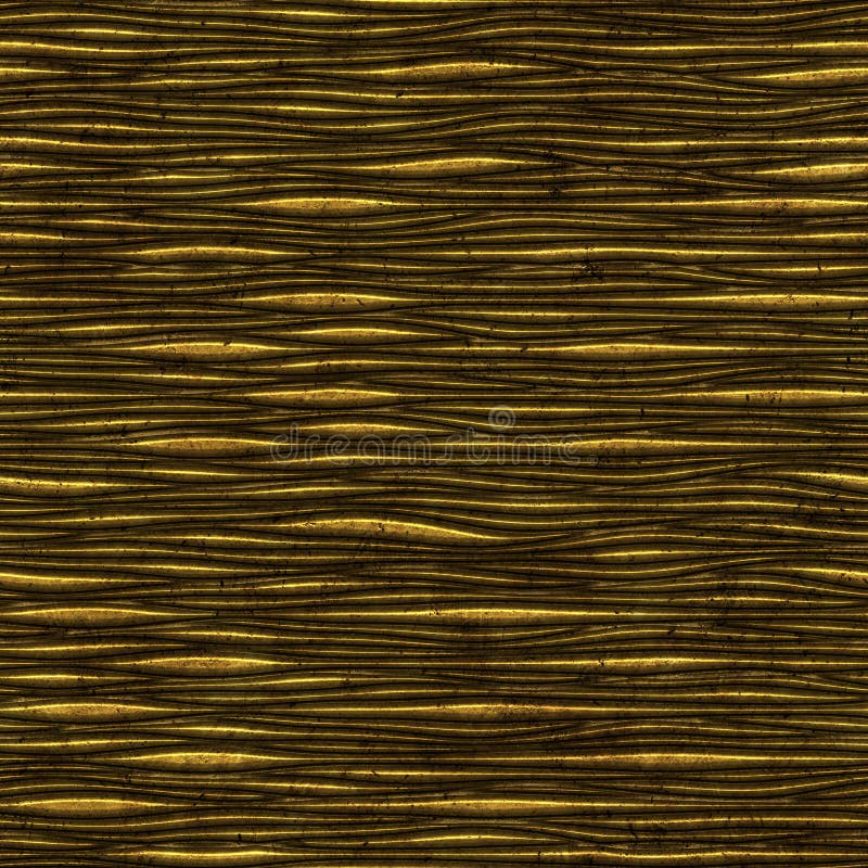 Golden Seamless Texture with a Relief Pattern Stock Illustration ...