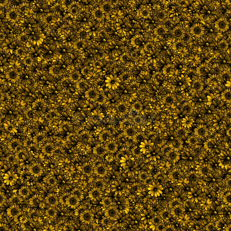 Golden Seamless Texture with a Relief Pattern Stock Illustration ...