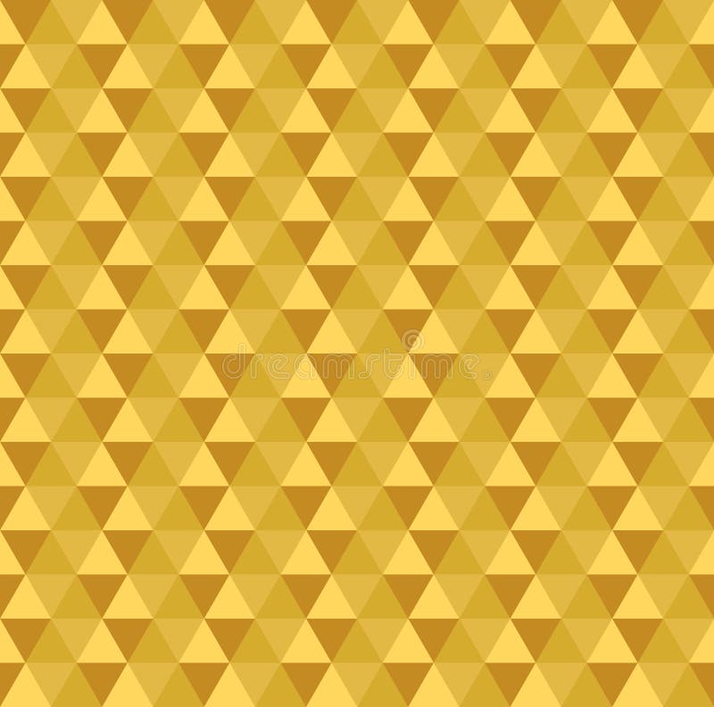 Golden Seamless Triangle Pattern Stock Vector - Illustration of rhomb ...