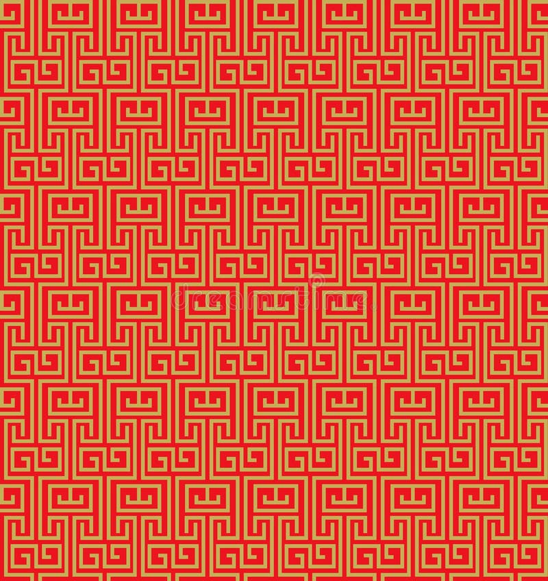 Green Gold Chinese Seamless Pattern Design Stock Vector - Illustration ...