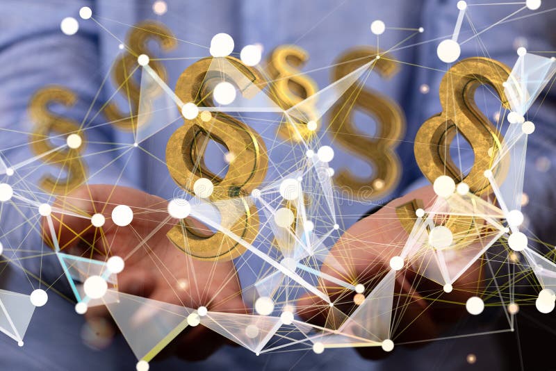 Golden Section Signs with Geometrical Patterns Hovering Above the Hands ...