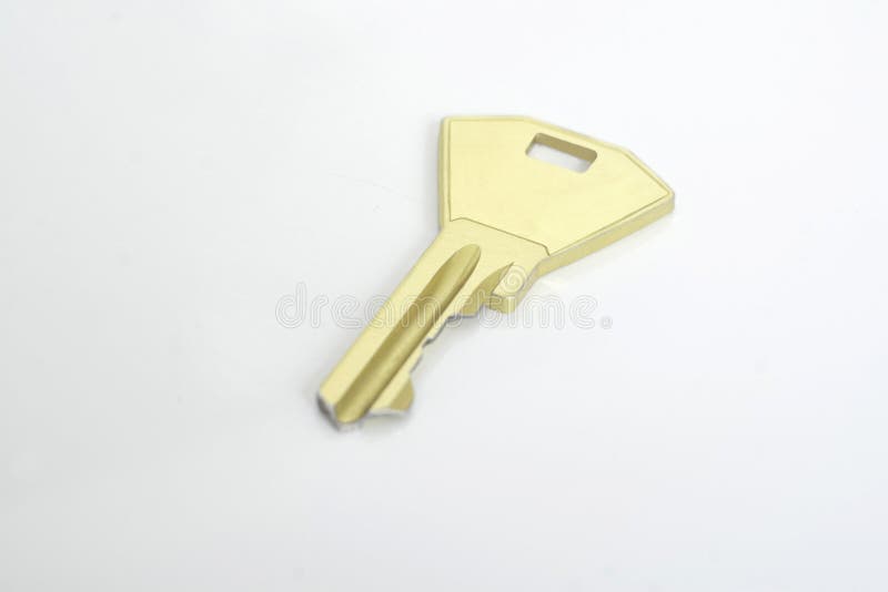 Golden Security Key stock photo. Image of metal, equipment - 34249260