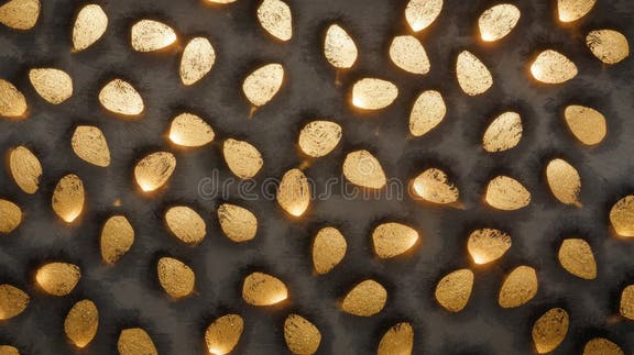 Golden Seed Patterns on a Textured Surface Creating an Elegant Design ...