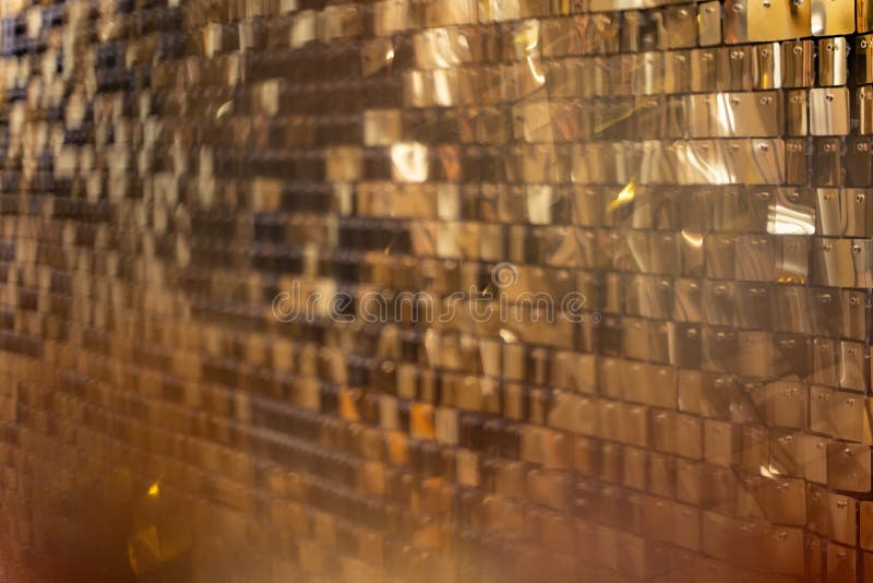 Golden Sequin Wall with Light Reflection for Luxury Interior Wall ...