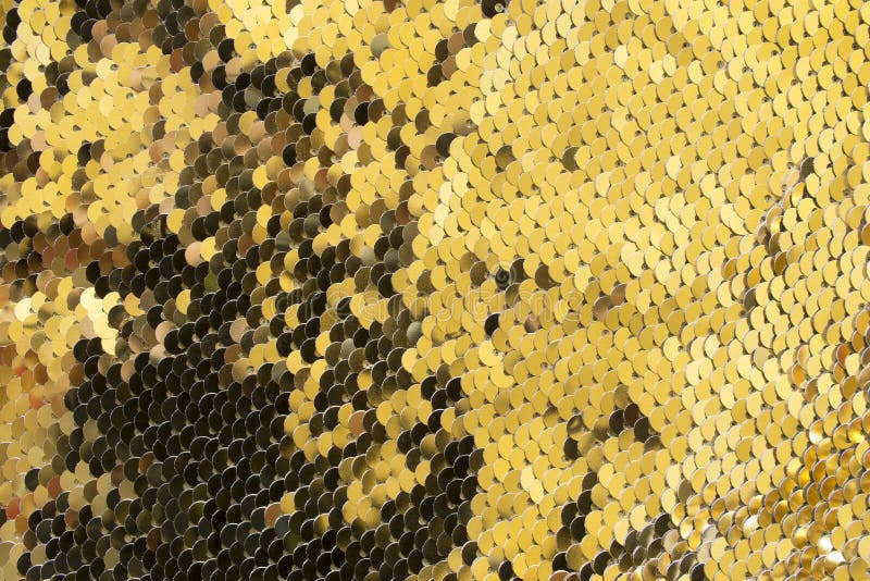 Golden sequins fabric stock image. Image of backdrop - 244530787