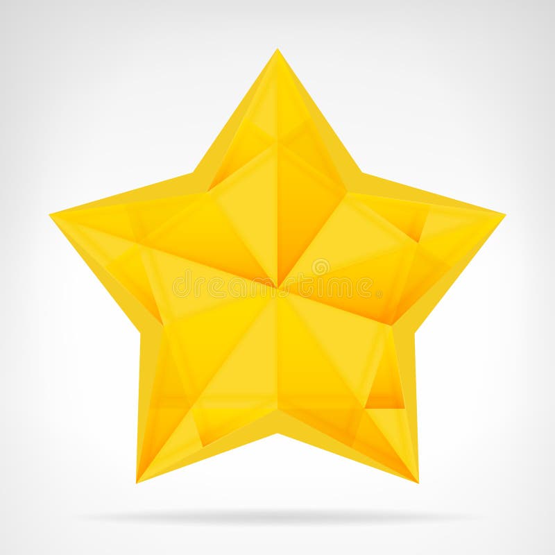 Golden Shaded Star Web Element Isolated Stock Vector - Illustration of ...