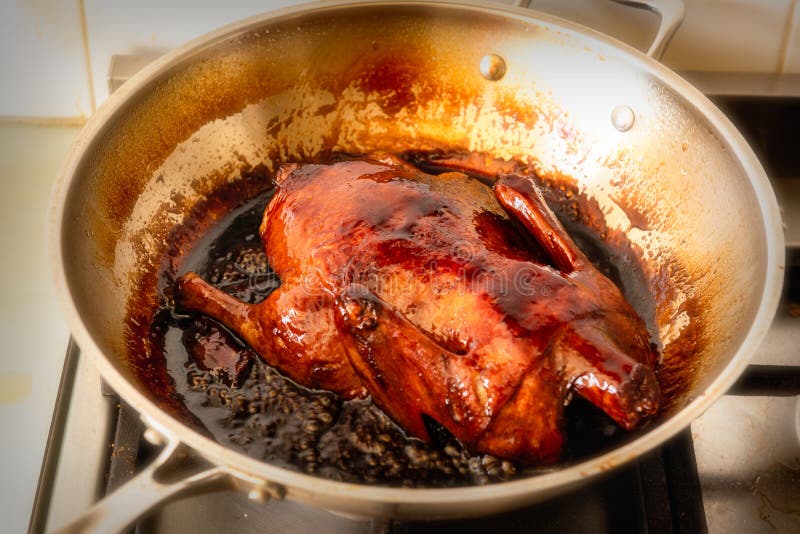 Golden Shanghai Duck Cooked in a Wok. Stock Photo - Image of cooking ...