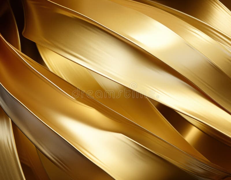 Golden Sheet Strips Dynamic Background. Stock Illustration ...