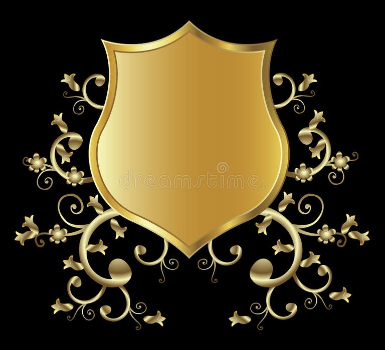 Golden Shield Design Stock Illustrations – 34,883 Golden Shield Design ...