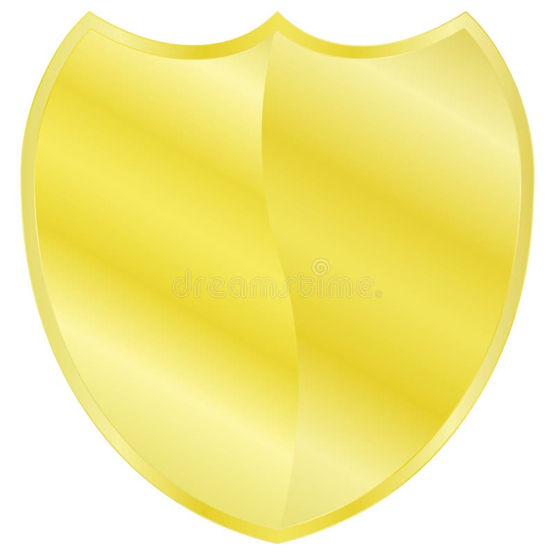Golden shield stock vector. Illustration of security, vector - 8904111
