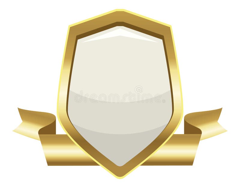 Golden Shield Ribbon Stock Illustrations – 6,739 Golden Shield Ribbon ...