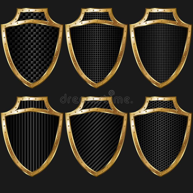 Golden shield texture stock vector. Illustration of insignia - 52782170