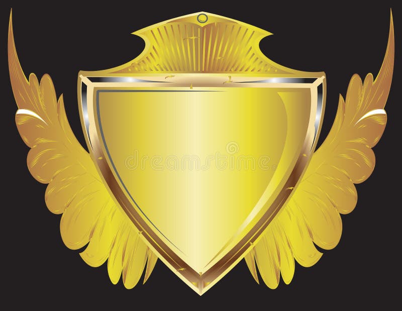Shield with wings stock vector. Illustration of wings - 7975822