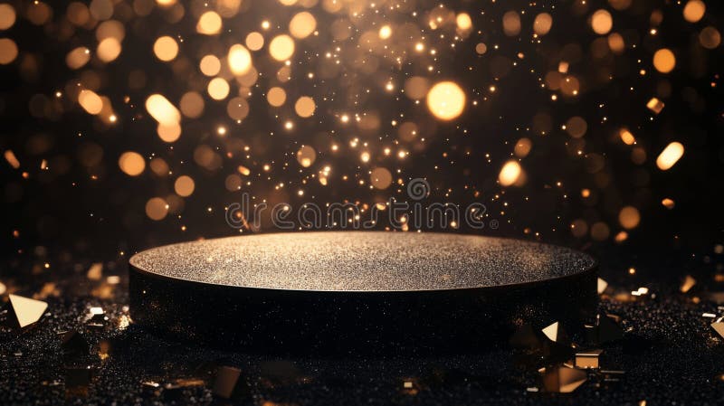Magical Podium Display Shimmering Particles Stock Photos - Free ...