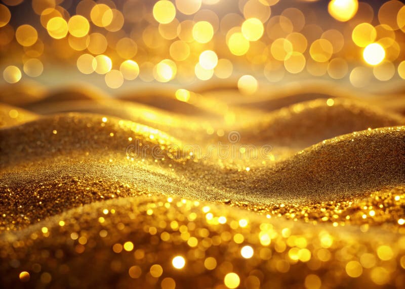 Golden Shimmering Surface with Dynamic Waves a Captivating Background ...