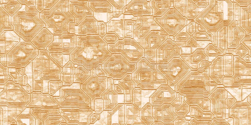 Golden Shine Techno Background. Seamless Gold Pattern Stock ...
