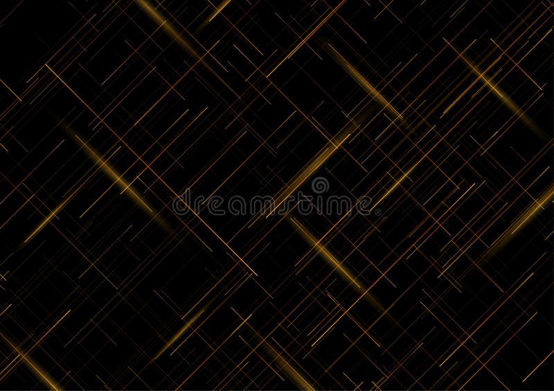 Golden Shiny Lines on Black Background Stock Vector - Illustration of ...