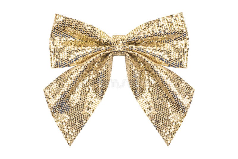 Golden Shiny Ribbon with Bow Stock Image - Image of elegant, shiny ...
