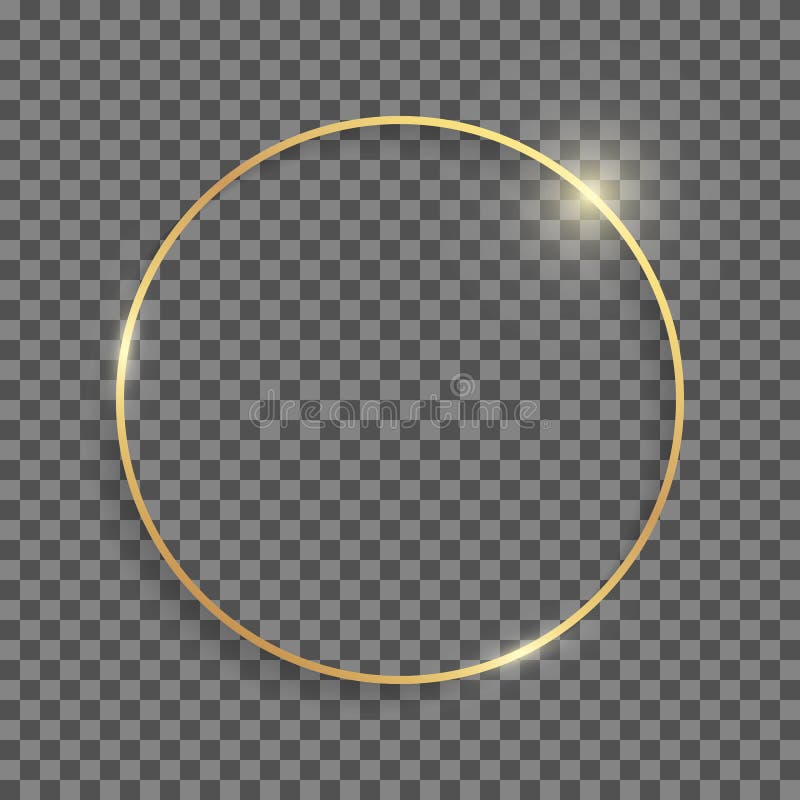 Golden Shiny Rectangle Frame with Rounded Corners Stock Vector ...