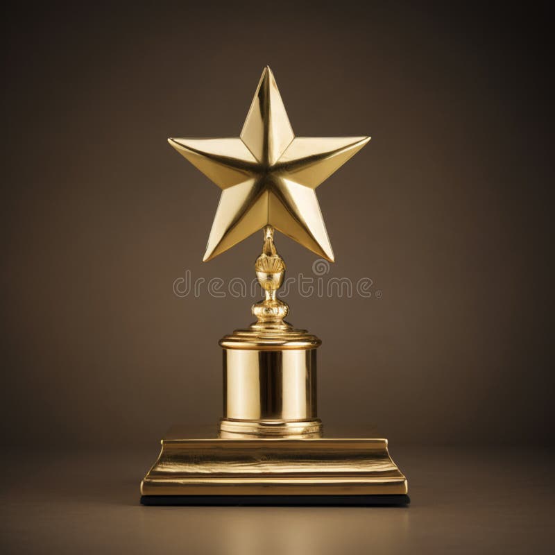 Golden and Shiny Trophy, AI Generative Stock Illustration ...