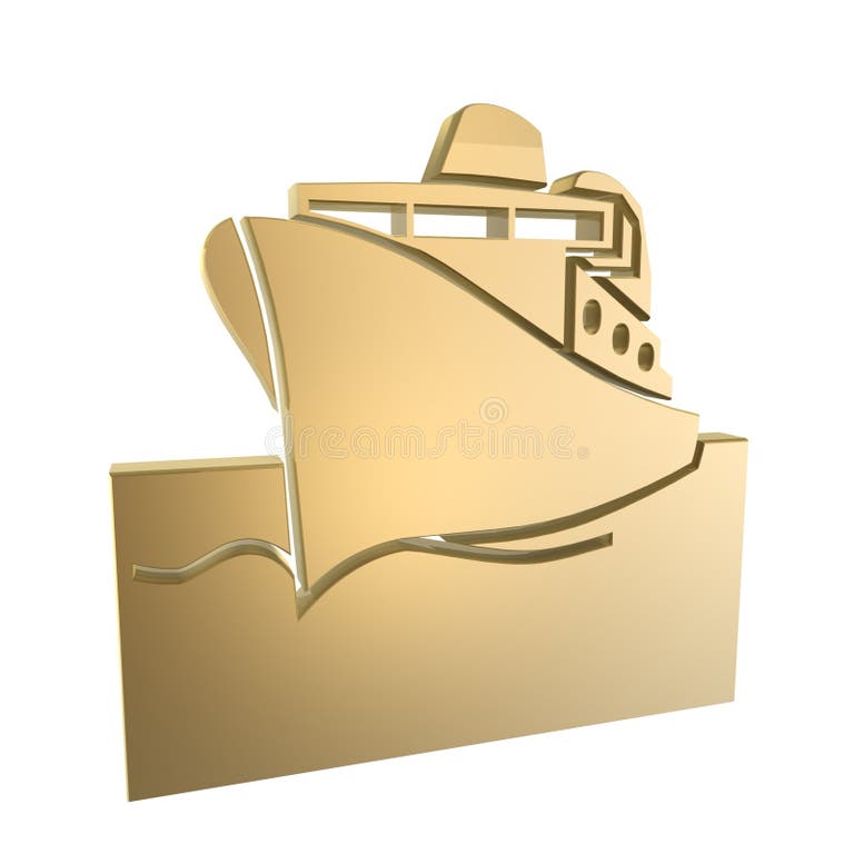 Golden ship stock illustration. Illustration of travel - 694832