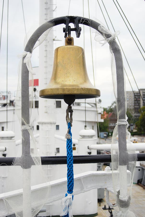 Golden ship bell stock image. Image of metal, ring, bronze - 26969795