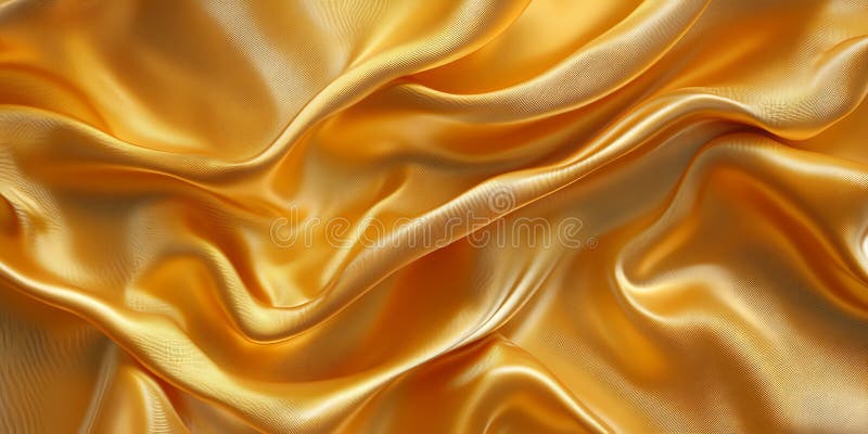 Golden Silk Fabric Texture: Luxury Background Image Stock Illustration ...