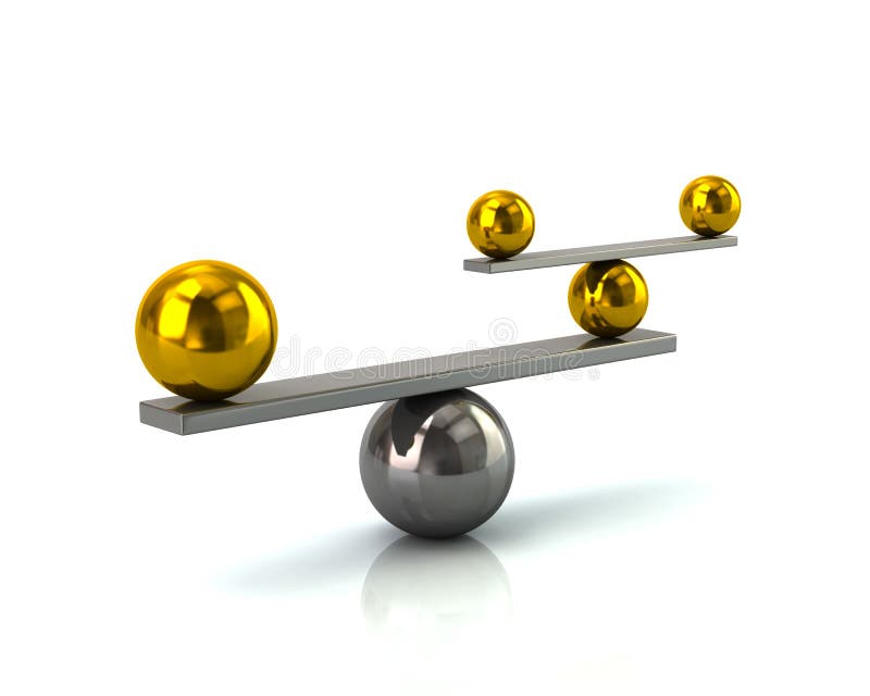Golden and Silver Balance Concept Stock Illustration - Illustration of ...