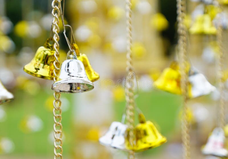 Golden and silver bells stock image. Image of color - 120920561