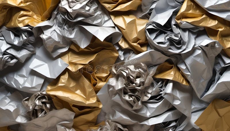 Golden Silver Color Metallic Foil Backgrounds, AI Generated Stock ...