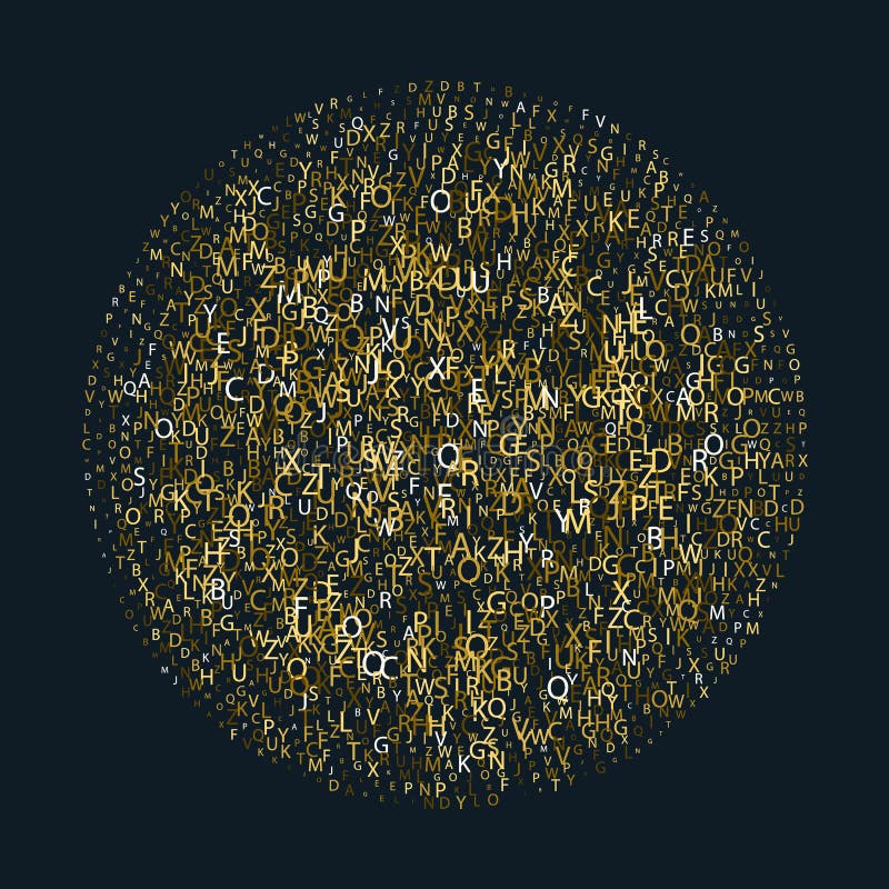 Golden and Silver Glitter Letters of the Alphabet. Vector Illustration ...