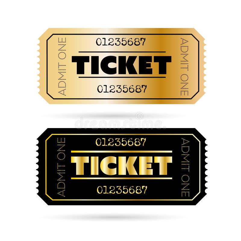 Golden Ticket Templates Stock Illustrations – 156 Golden Ticket ...
