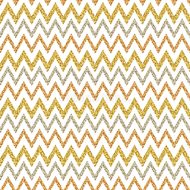 Golden and Silver Glittering Zigzag Pattern. Gold Seamless Pattern ...